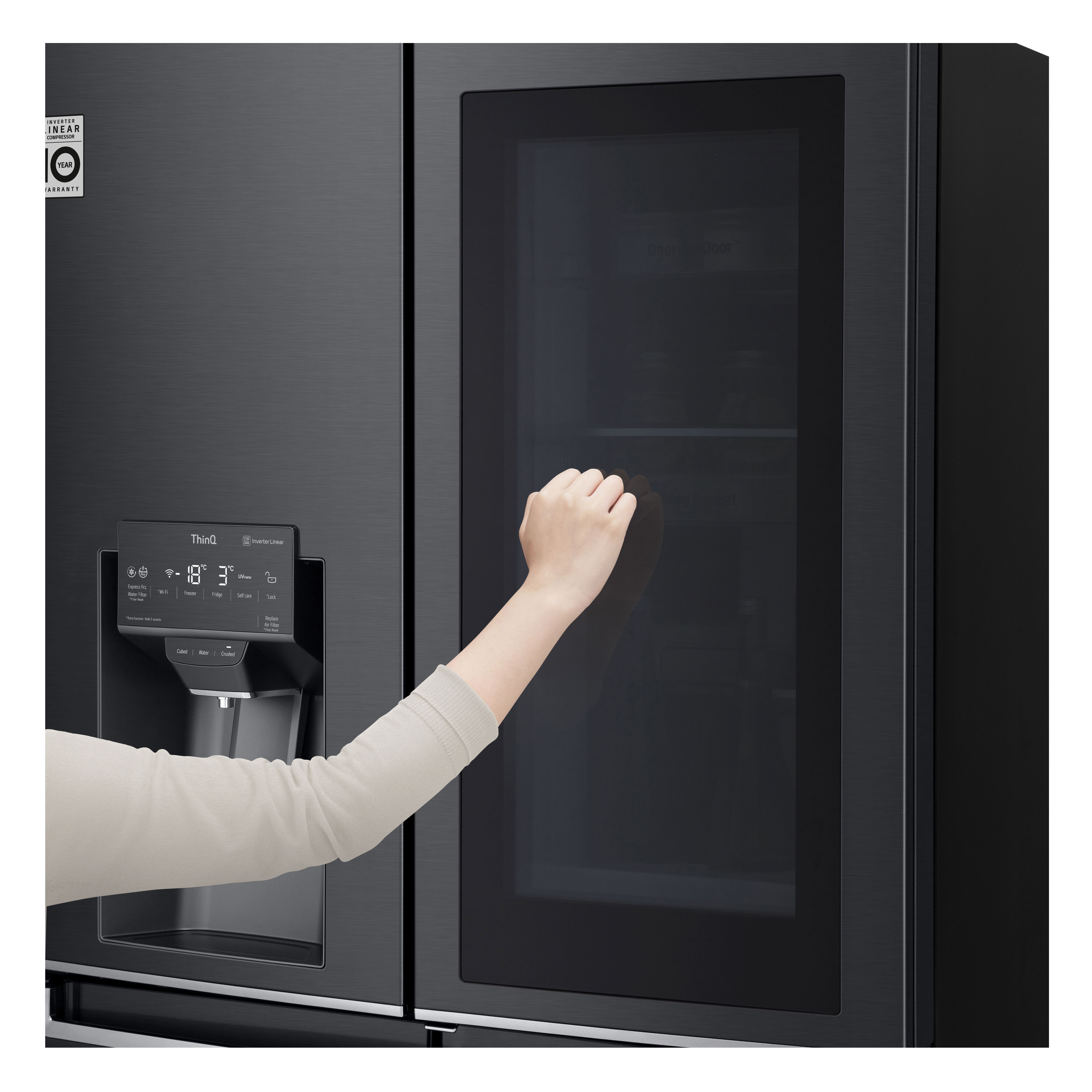 LG InstaView GMX945MC9F side-by-side refrigerator